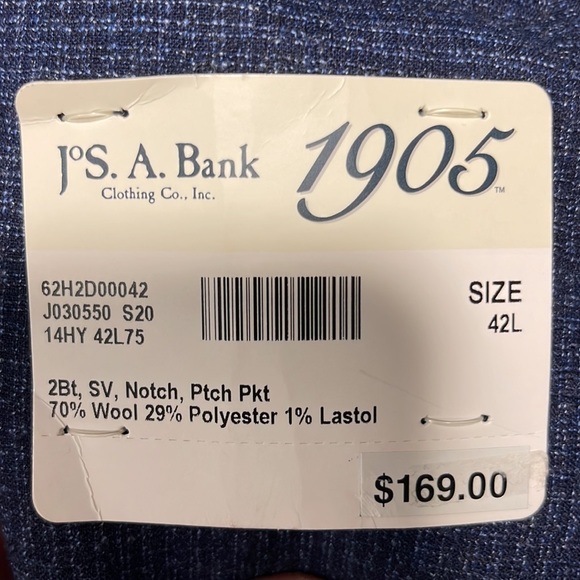 Jos. A. Bank | Suits & Blazers | Jos A Banks 95 Collection Tailored Fit ...